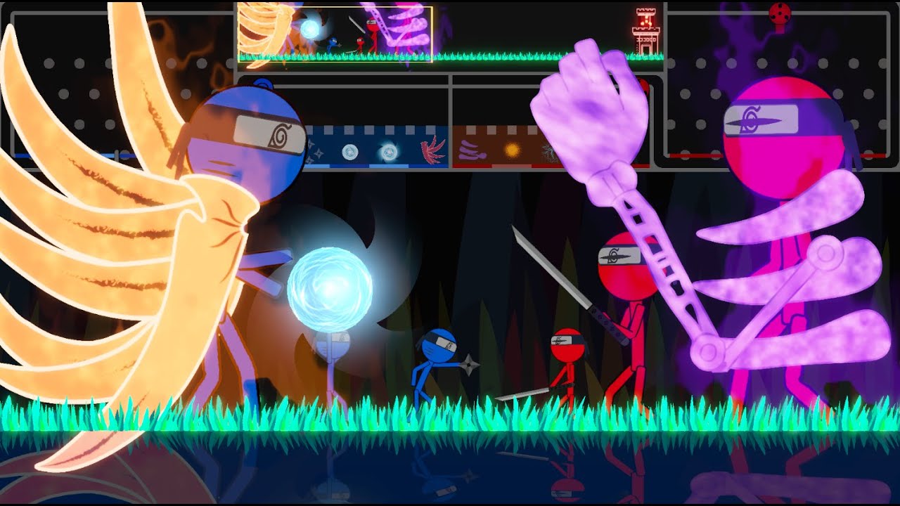 Stickman Giant Fight: Ninja Battle #2 - Marble & Ragdoll Battle - YouTube