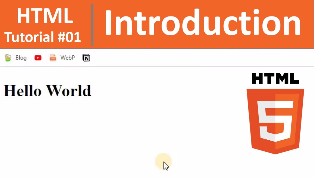 Html Tutorial 1 Introduction And Overview Of Html Youtube 4683
