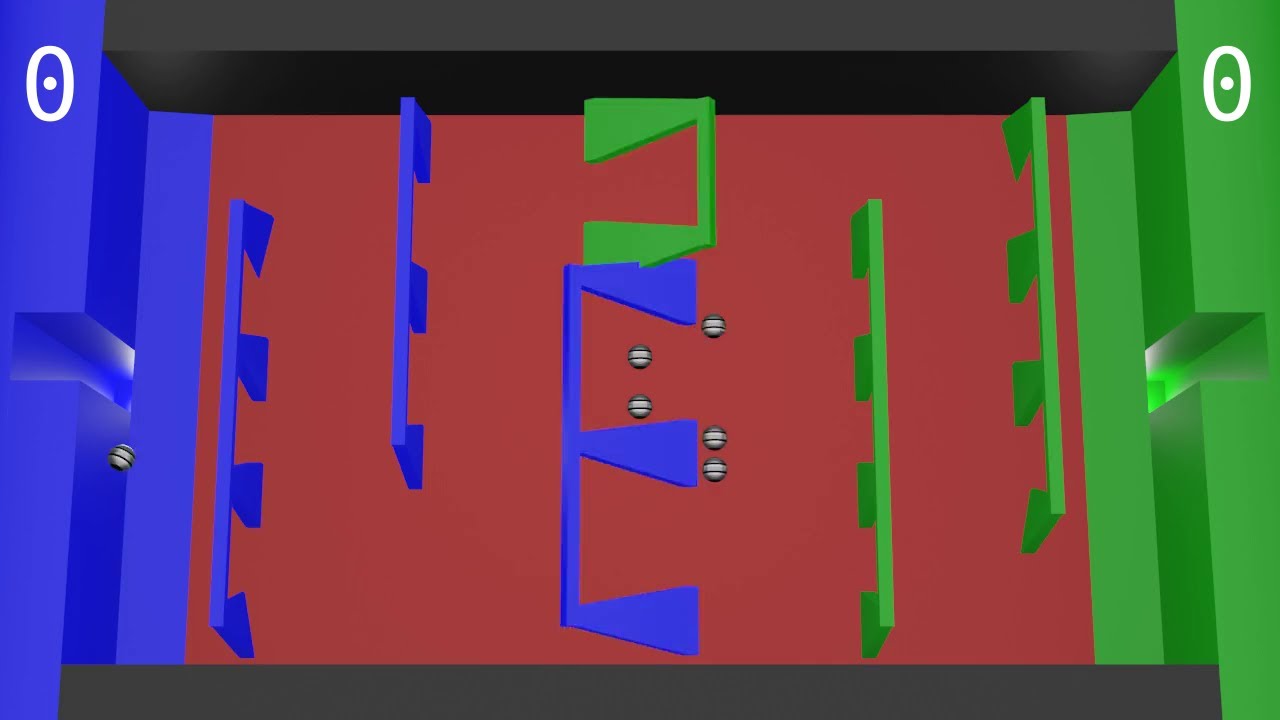 Blender Animation / Table Soccer Animation / 6 Balls / Football Marble ...
