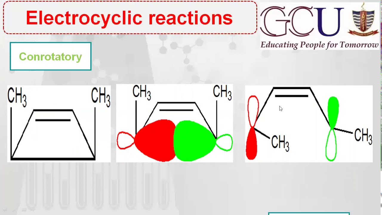 Pericyclic reaction-3||Electrocyclic reactions|Disrotatory|Conrotatory ...
