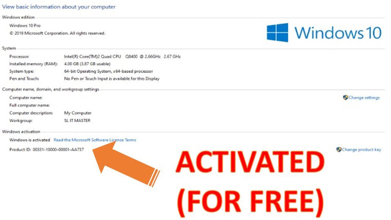 FREE ACTIVATE WINDOWS 10(all versions for free) - YouTube