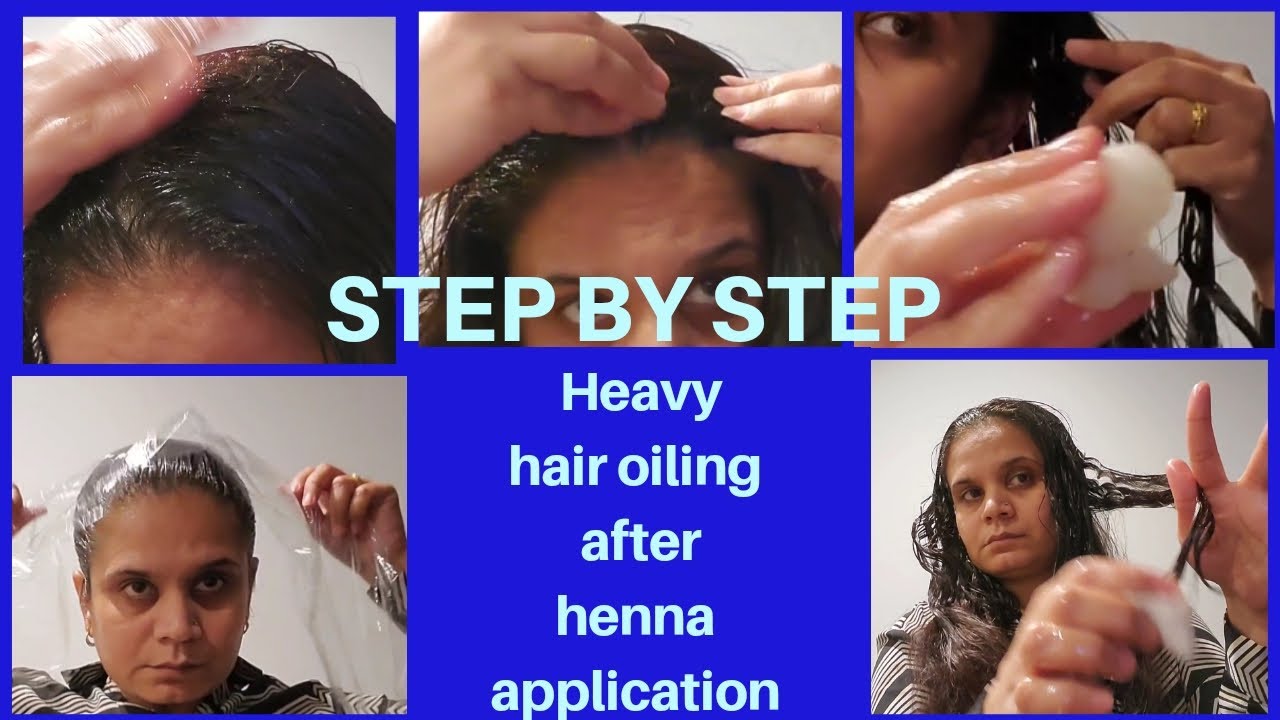 Heavy hair oiling application on hair with pat sound | Hair oiling hair ...