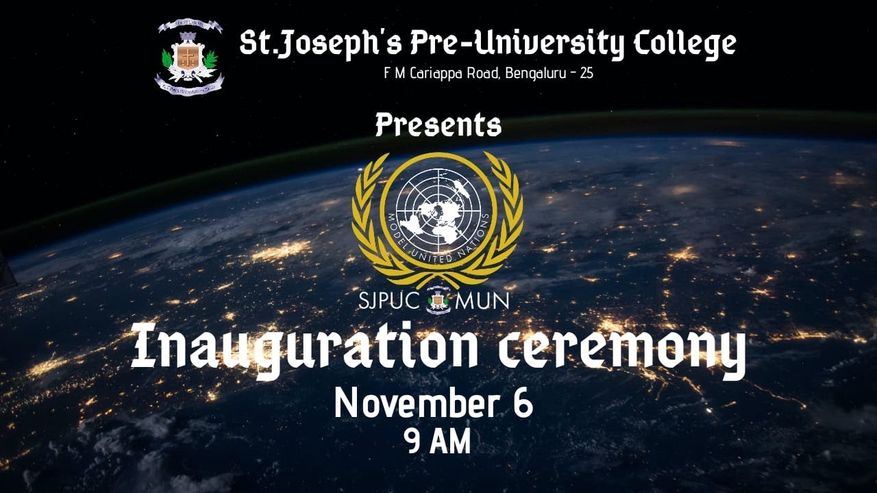 SJPUC MUN | INAUGURATION CEREMONY - YouTube