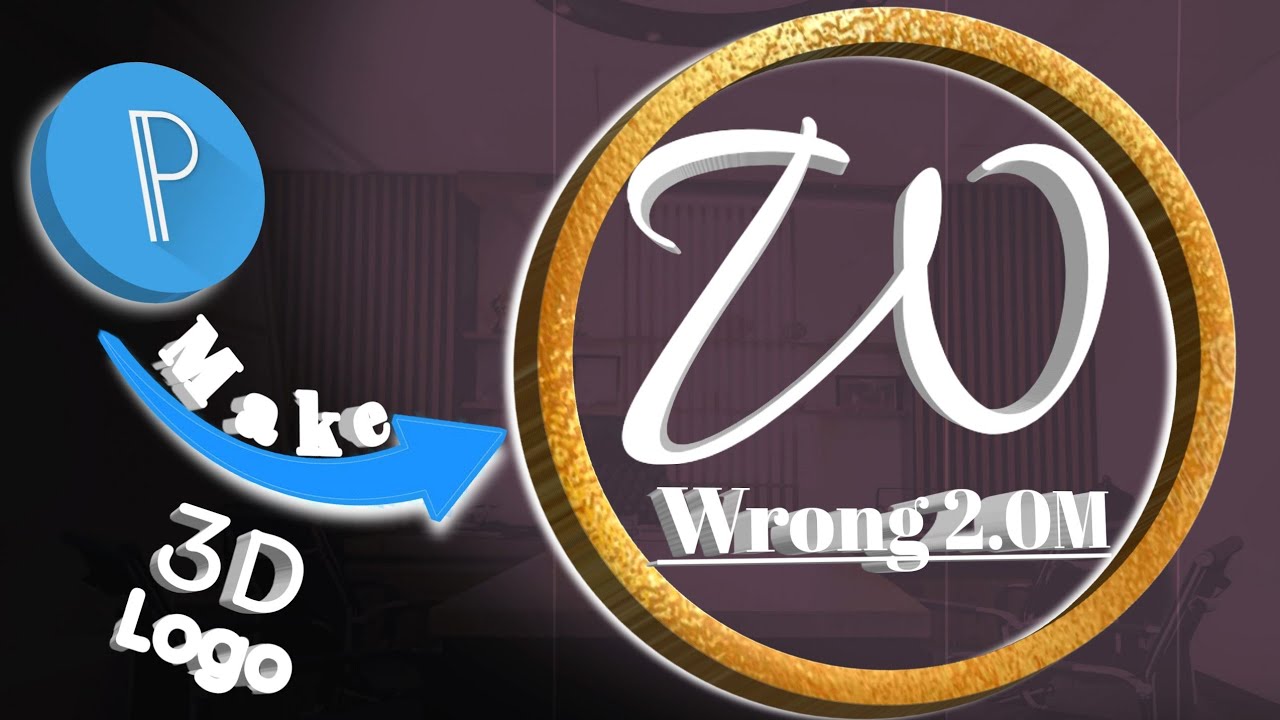 3D Professional Logo || Make 3D Logo for any Profile @Wrong-2.0M - YouTube