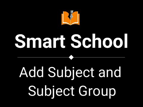 Add Subject And Subject Group - YouTube