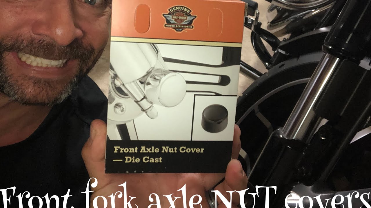 Installing my Universal front fork NUT covers - YouTube