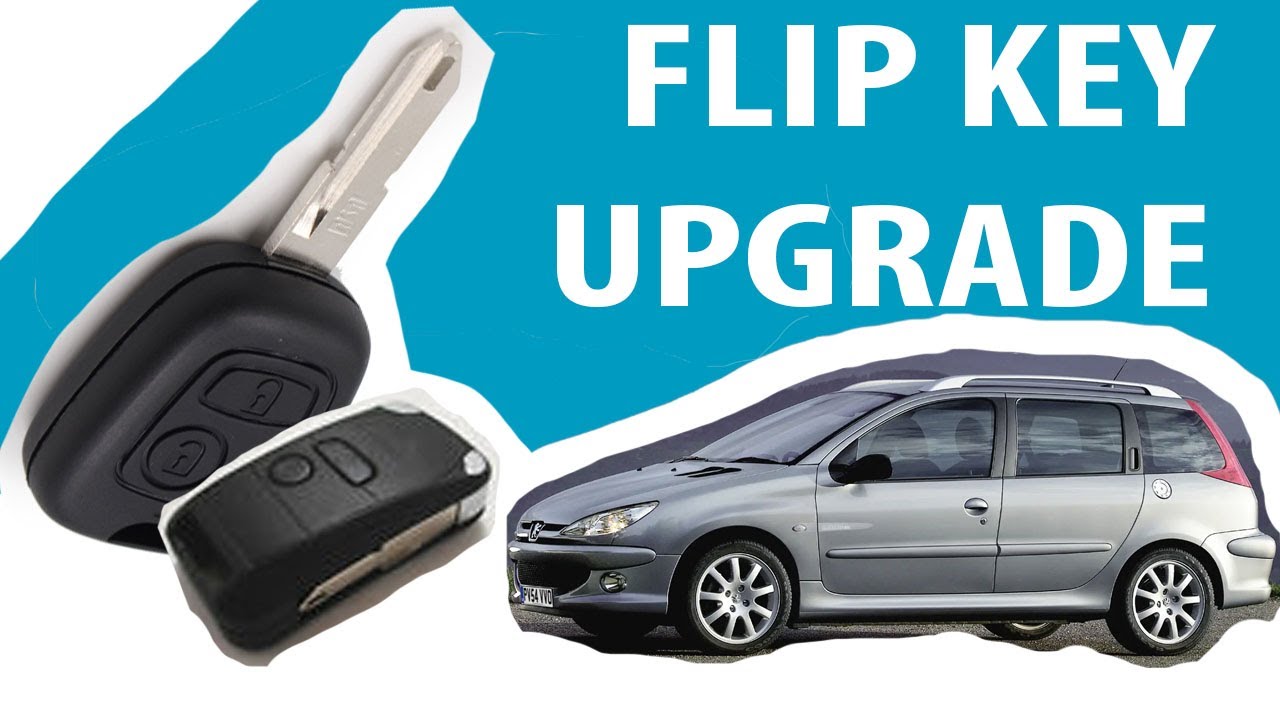How to upgrade your key to a flip key (Peugeot 206) - YouTube