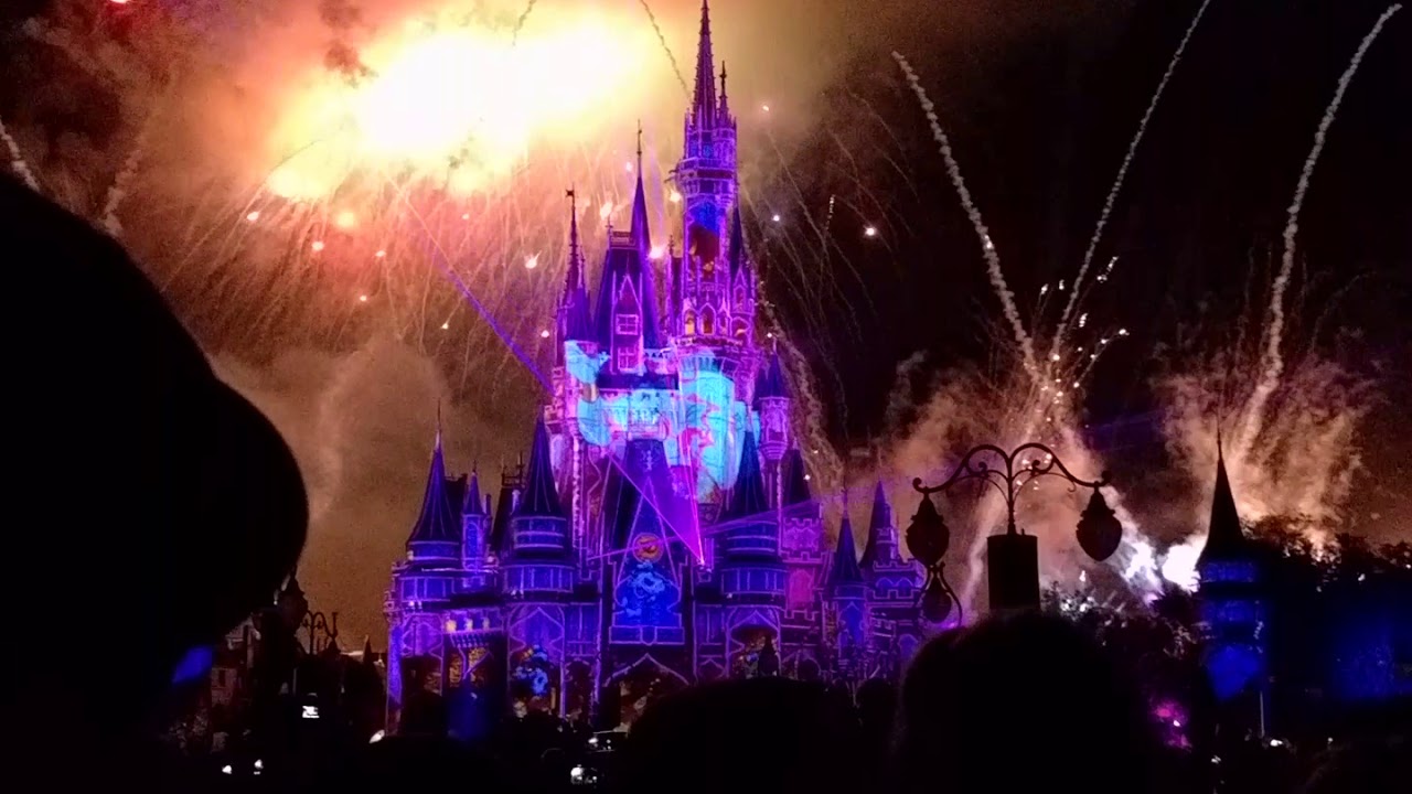 Disney World Magic Kingdom Light Show 2017 part 1 - YouTube