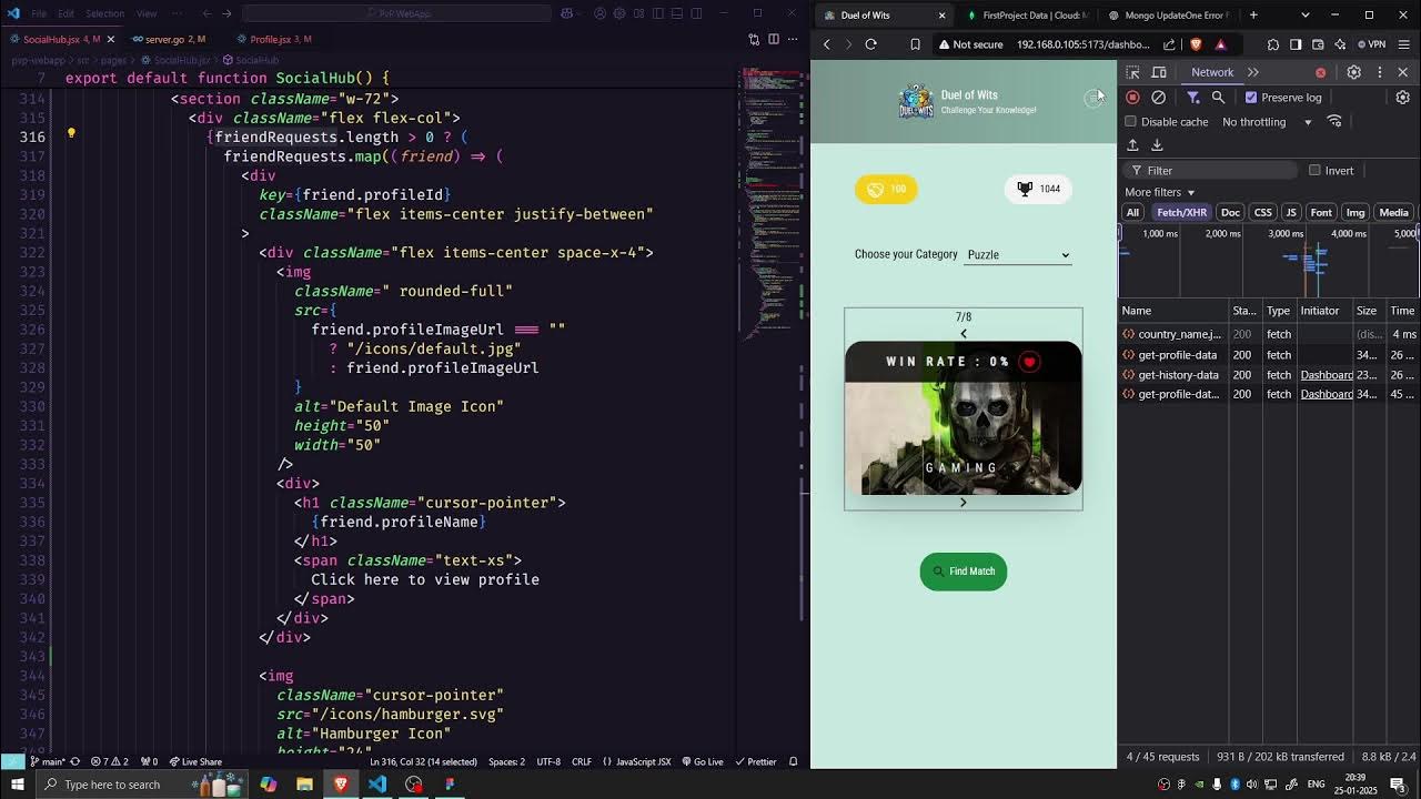 Working on Social Hub Page | Making a Multiplayer Quiz Game | React & Golang #37 - YouTube