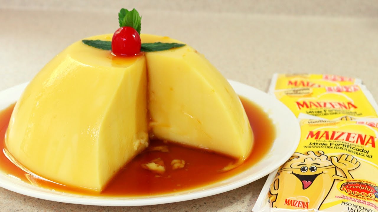 POSTRE DE MAIZENA sin horno, sin huevo, sin gelatina - YouTube