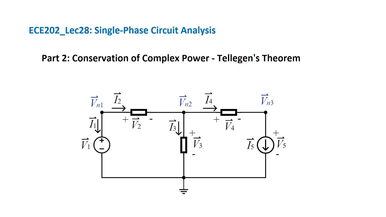 ECE202 Lec28 Part 2 Conservation Of Complex Power Tellegen s Theorem ece202-lec28-part-2-conservation-of-complex-power-tellegen-s-theorem
