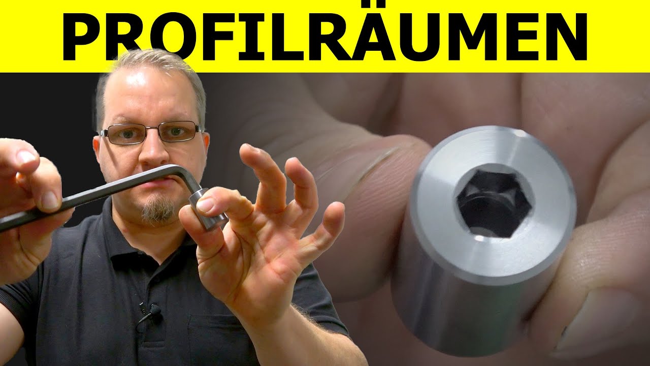Innensechskant auf einer Drehmaschine herstellen - Profilräumen ...