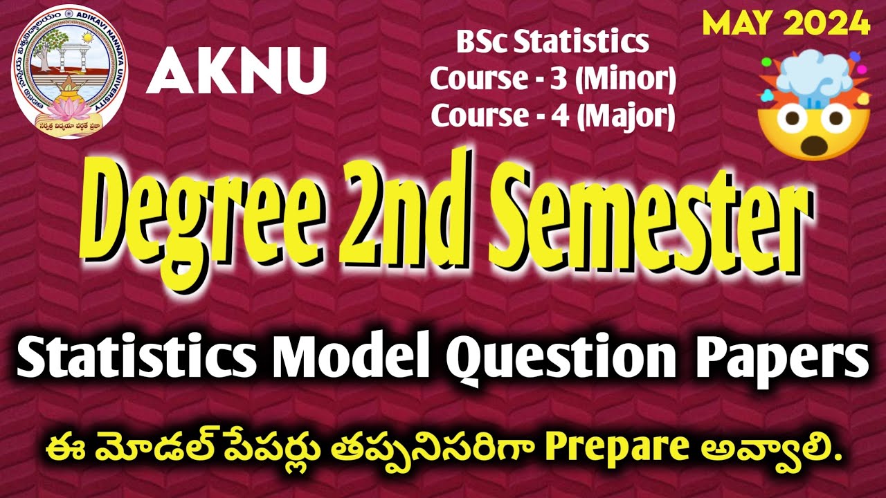 AkNU Degree Semester 2 - Statistics Important Question Papers 2sem ...