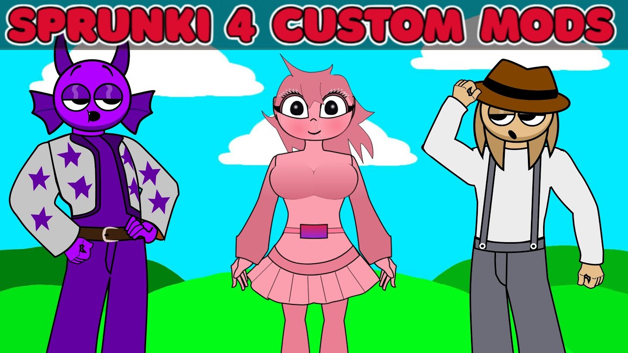 Sprunki Human Retake Character Collection – 4 Custom Mods + Bonus Girl ...