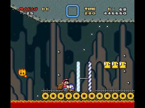 [SMW Hack - Super Mario /v/orld] 2-5:Underground Lavastream