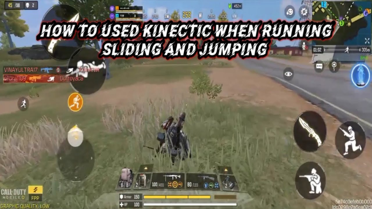 HOW TO USED KINETIC WHEN RUNNING SLIDING AND JUMPING IN CODM - YouTube