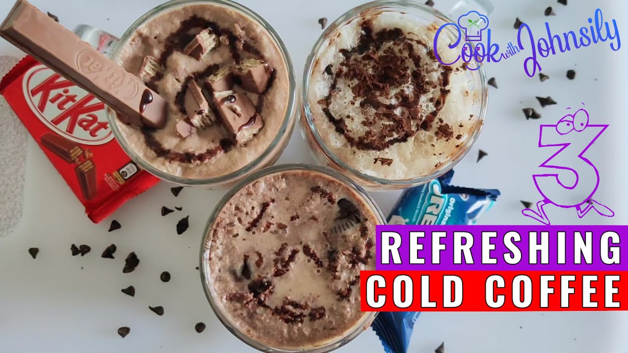 3 Refreshing Cold Coffee | Cold Coffee Recipe | Cold Coffee | Cook with ...