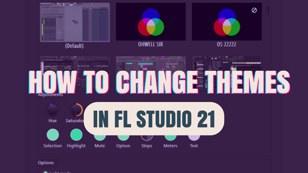 HOW TO CHANGE COLOUR THEMES IN FL STUDIO 21 - YouTube