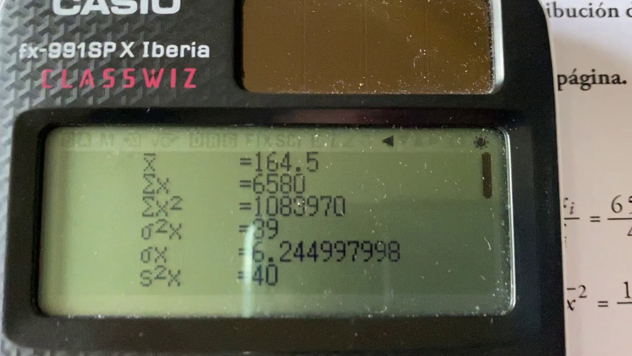 Estadística con calculadora Casio Fx85ES e Iberia 991SP x - YouTube