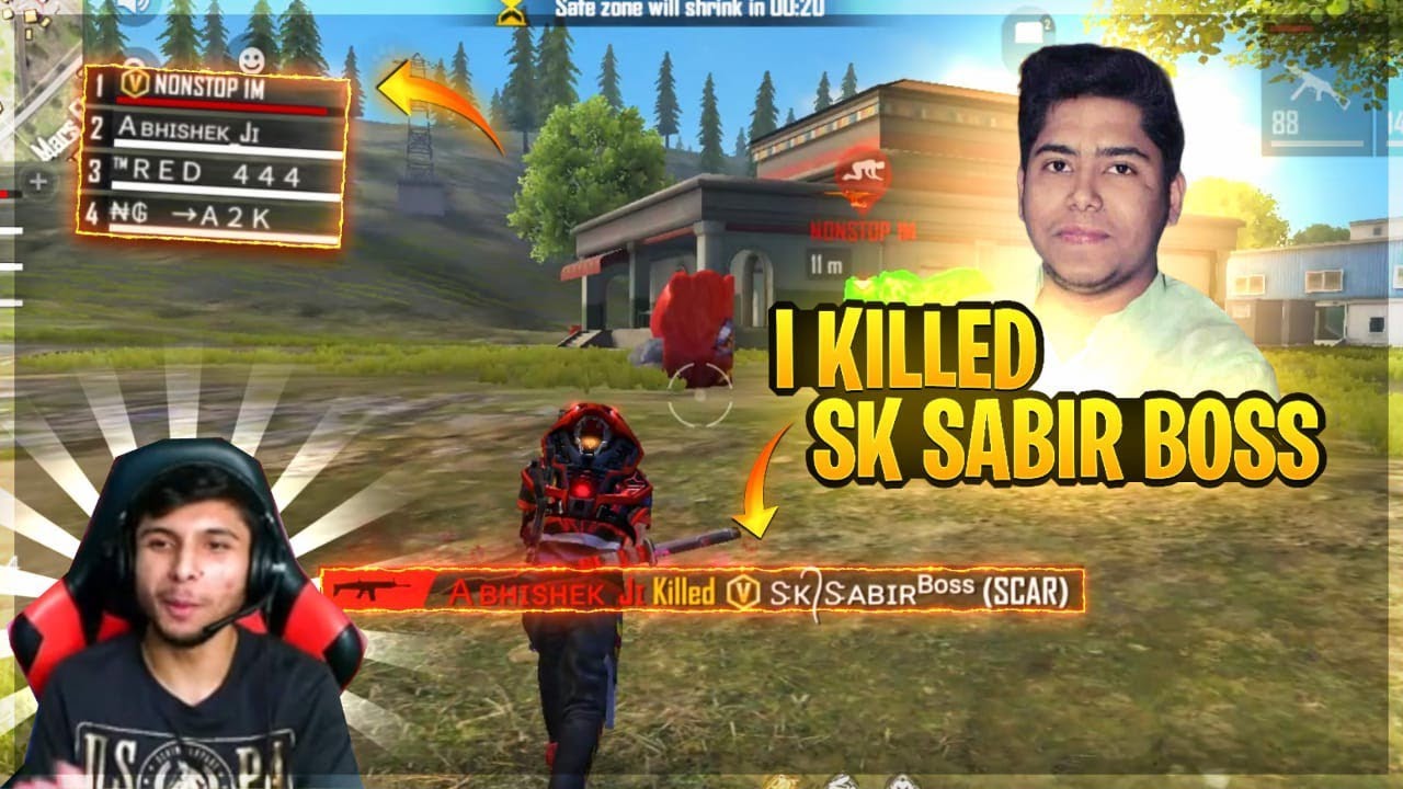 Sk Sabir Boss Full Squad in my game 😱😱😱 we kill top 1 global player 🔥🔥🔥 ...
