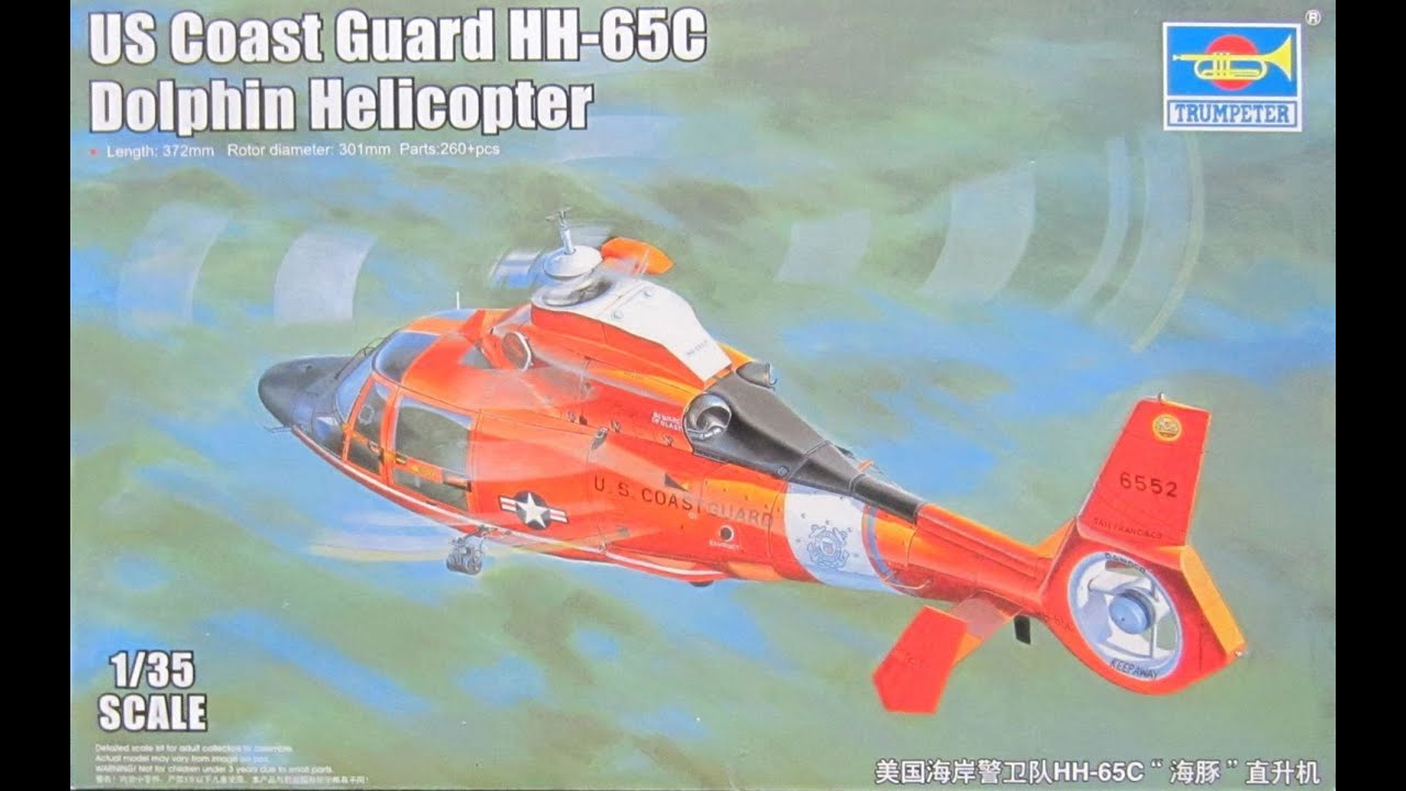 Sprue Review Trumpeter 1/35 US Coast Guard HH-65C Dolphin Helicopter ...