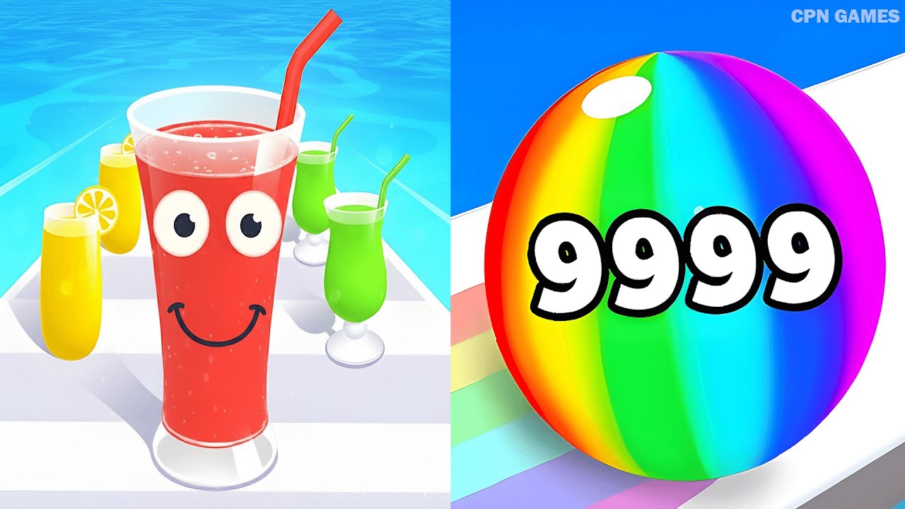 Juice Run VS Numbers Ball Blend Challenge - All Levels SpeedRun ...