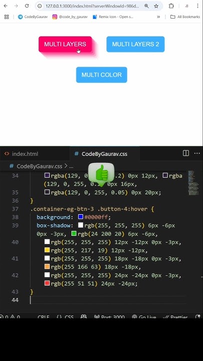 🖱️ Buttons with Cool Hover Effects | HTML + CSS #webdevelopment #coding #htmlcss #shorts - YouTube