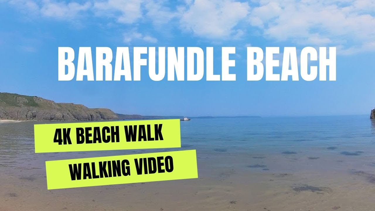 4K Beach Walk: Discovering the Beauty of Barafundle Bay - YouTube
