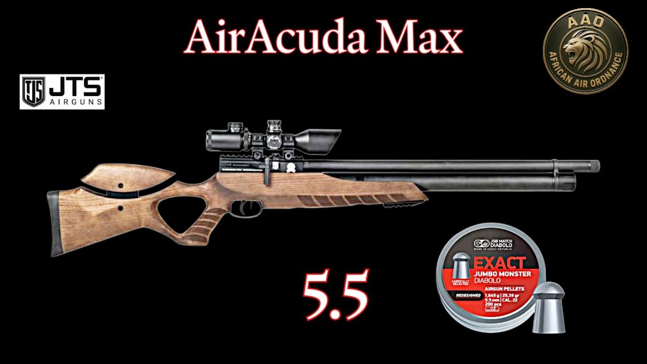 AirAcuda Max 5.5 Test at 55 Yards | JSB Exact Monster 25.39gr Accuracy ...