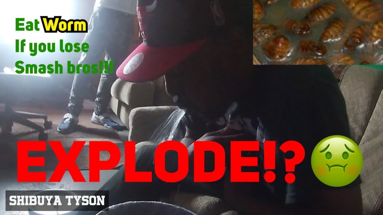 A Member Eats Worm After Lost Smash Bros 罰ゲーム - YouTube