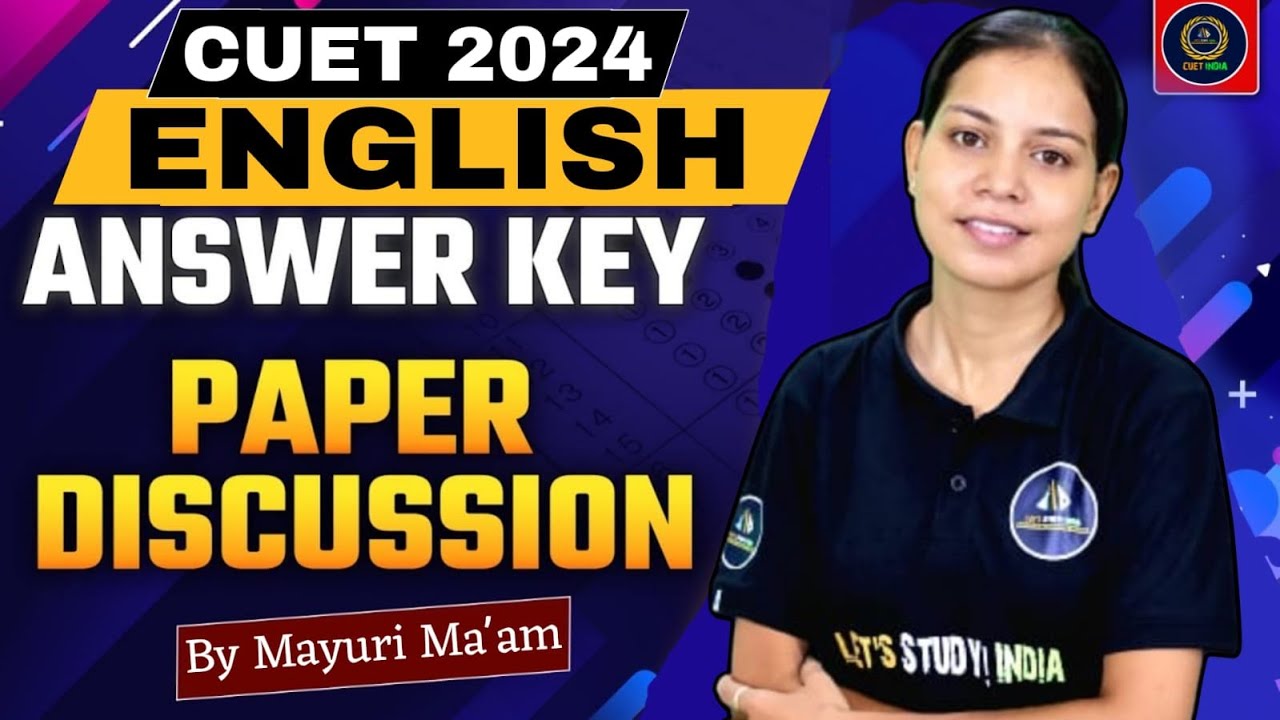 CUET UG English Test Answer Key 2024 | CUET Paper Analysis - YouTube