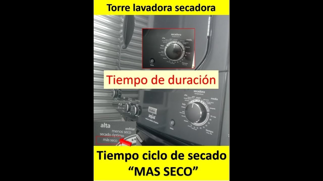 Cuánto tarda en secarse la ropa en una secadora? - ciclo "Mas seco ...