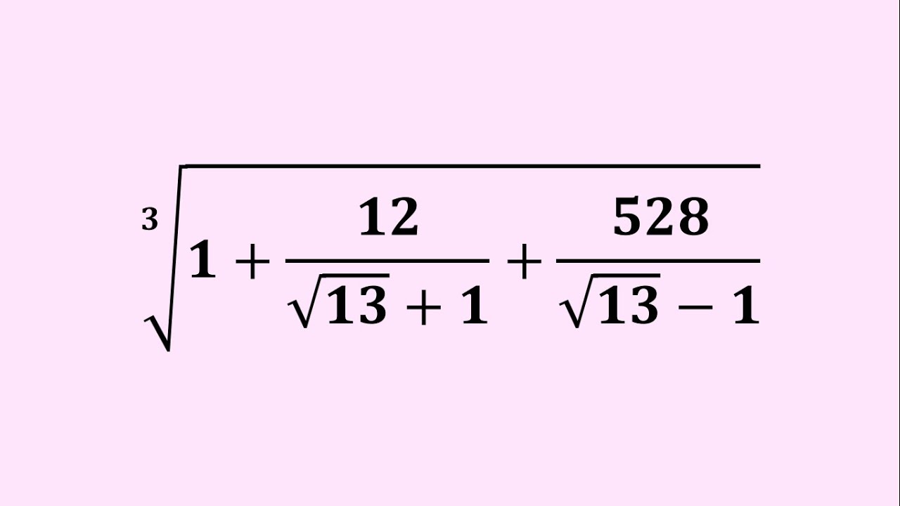 An Amazing Radical Algebra Problem | Can You Solve? - YouTube