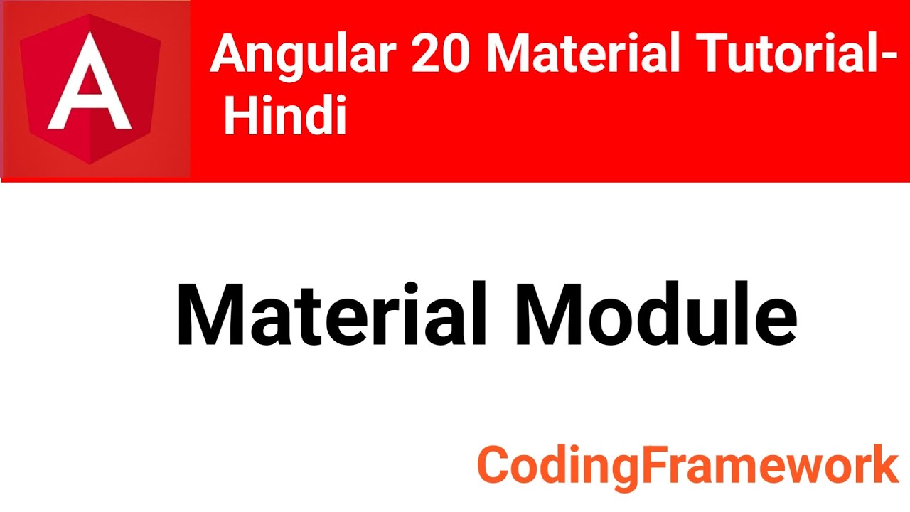 Angular 20 Material Tutorial Day 3 | Create & Use Material Module - YouTube