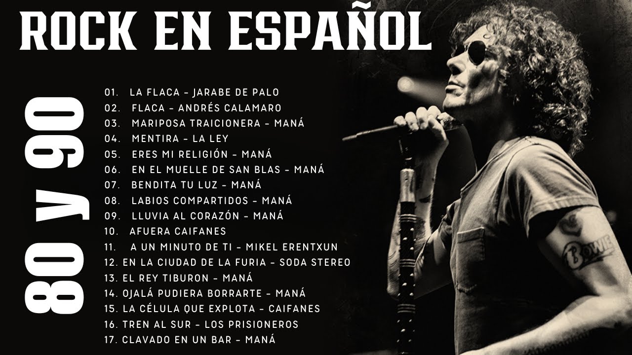 Mix de Rock en Español 80s y 90s - Éxitos de Maná, Andrés Calamaro ...