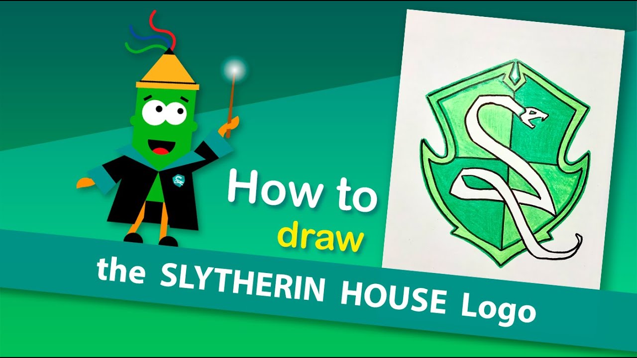 Draw the Slytherin House logo - Hogwarts Legacy - with Easy Pen - YouTube