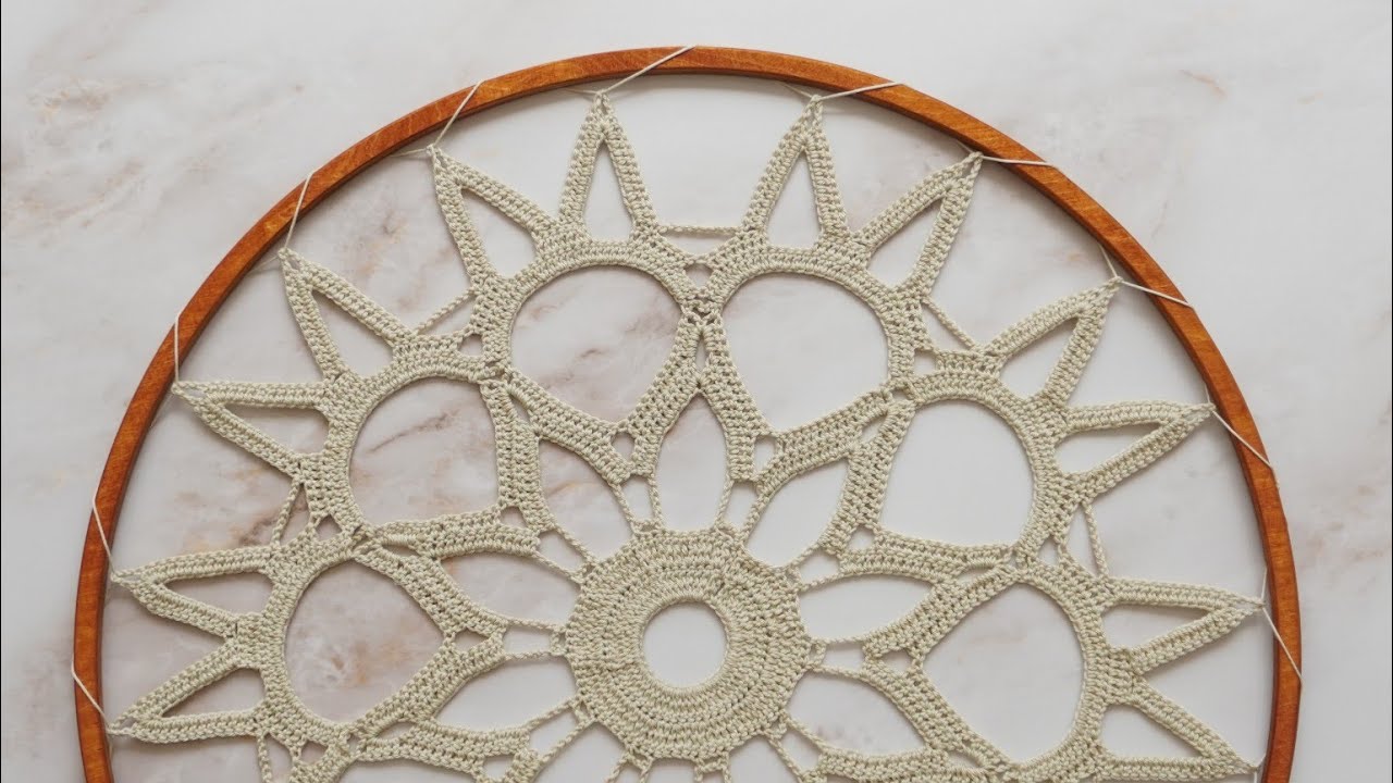 how to Crochet dreamcatcher or doily sahra for beginners , step by step ...