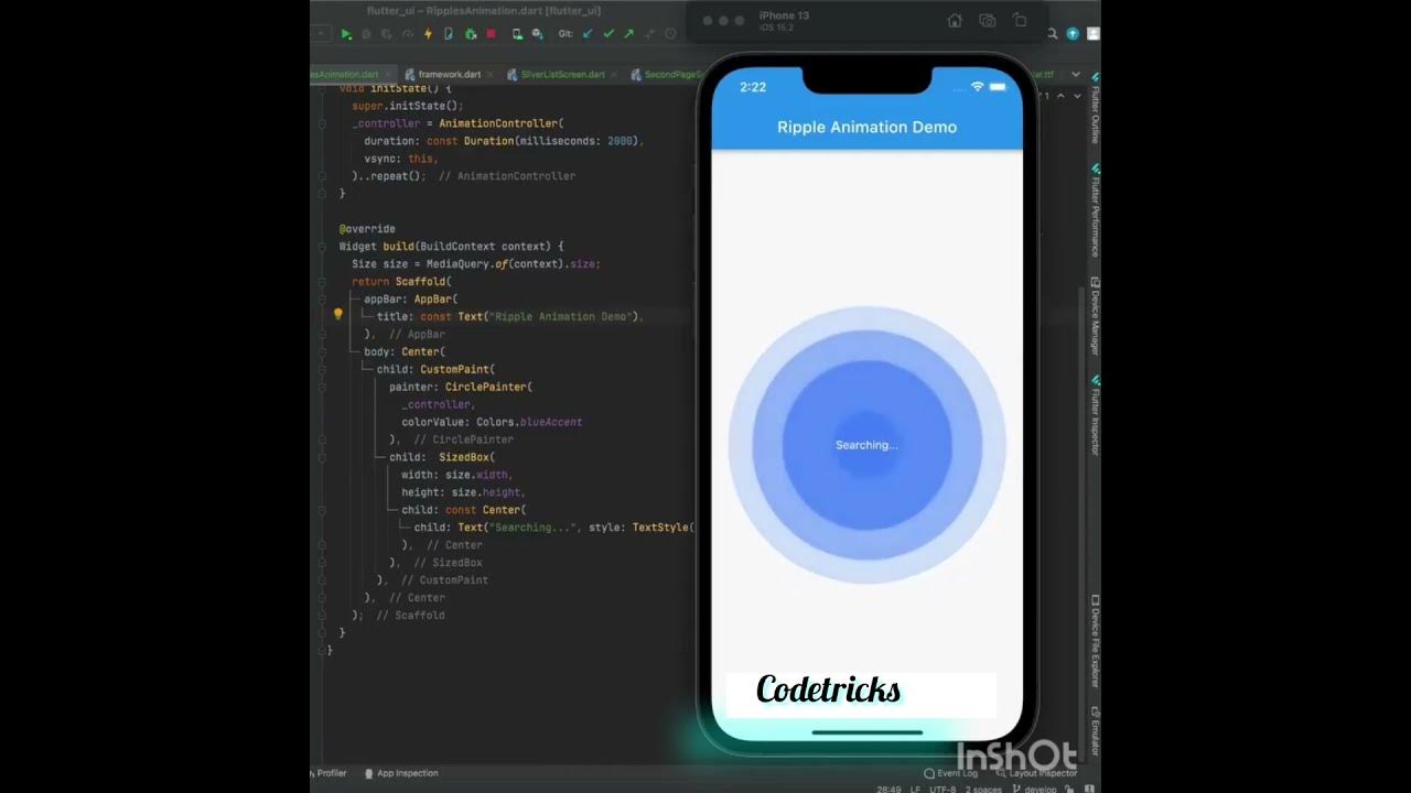 Flutter Ripple Animation #fluttertricks #flutter #flutterwidgets # ...