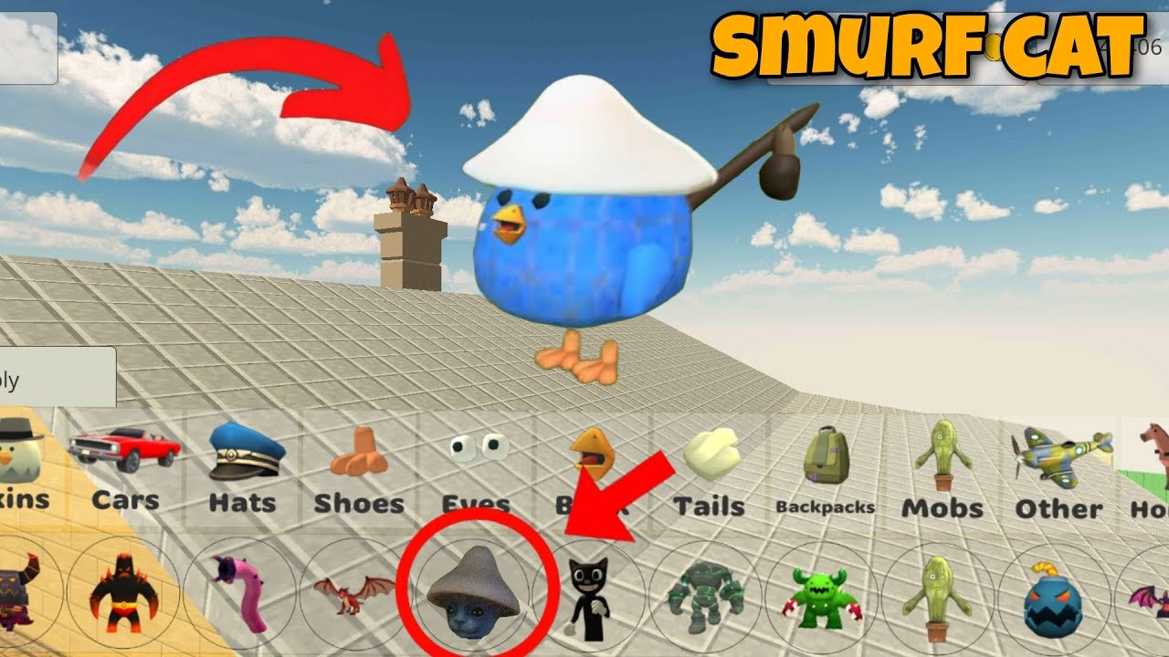 😨 how to get smurf cat in chicken gun?? smurf cat in chicken gun - YouTube