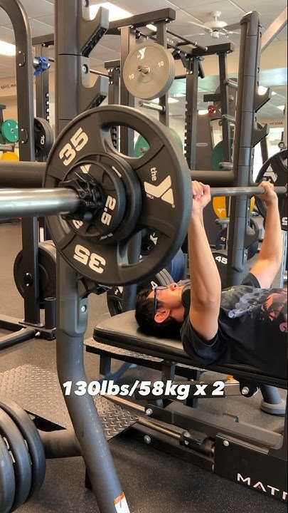 BW 110 lbs/49kg grinding for 145 lbs soon 💪 #shorts #gym #fitness #benchpress #motivation # ...