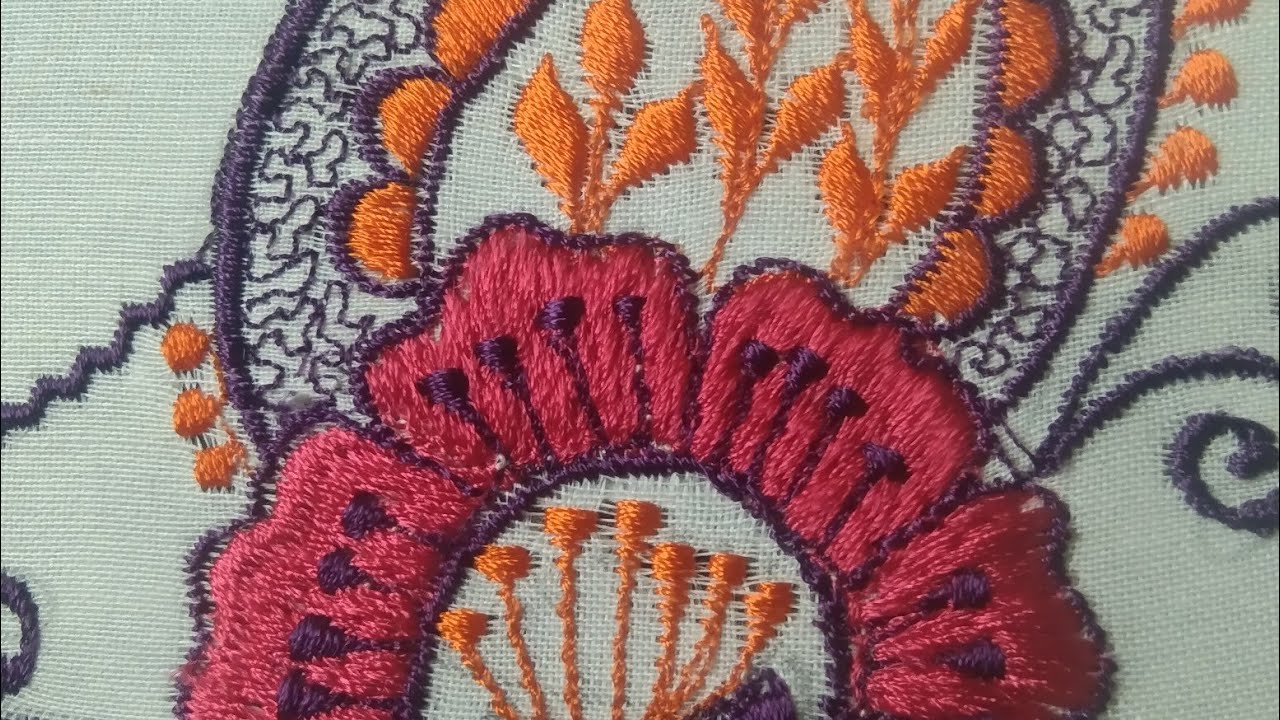 Embroidery blouse one side mango design ideas @harshan embroidery ...