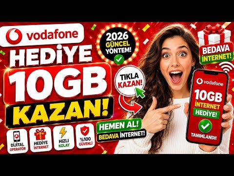 ✅VODAFONE BEDAVA İNTERNET 2026 - VODAFONE BEDAVA 10GB İNTERNET KAZANMAK🎁