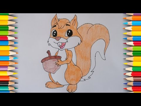 How to Draw a Squirrel | Squirrel Drawing Easy and Simple - YouTube
