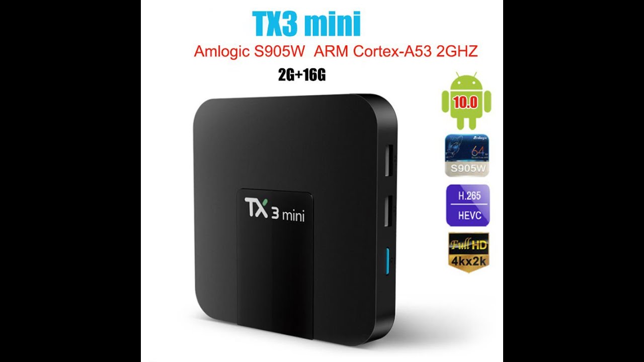 TX3 Mini Android 10.0 Smart TV Box Amlogic S905W Quad Core 2G/16G ...