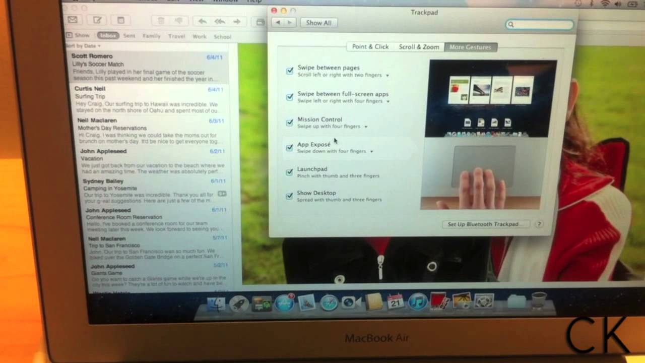How to use the new multi-touch gestures in Mac OS X Lion - YouTube