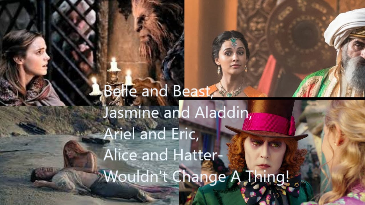 Belle and Beast/ Jasmine and Aladdin/ Ariel and Eric/ Alice and Hatter ...