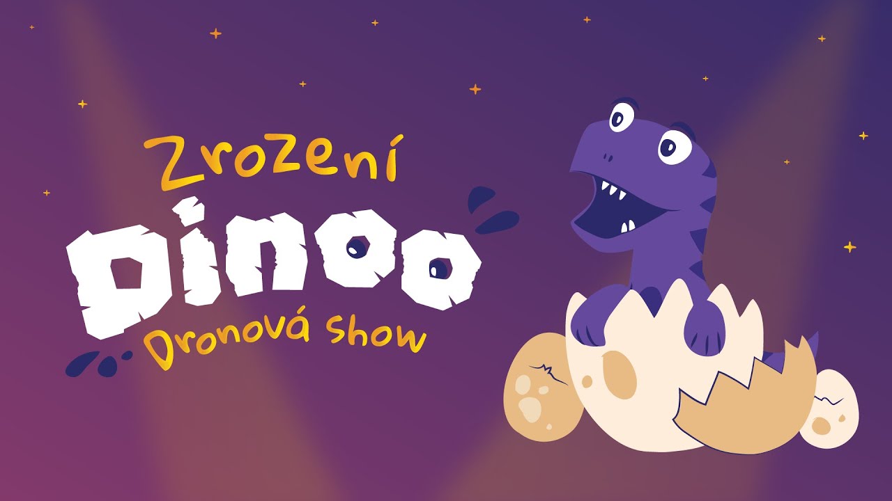 Zrození Dinoo | Největší dinosauří dronová show v Praze | Dinoo ostrov ...