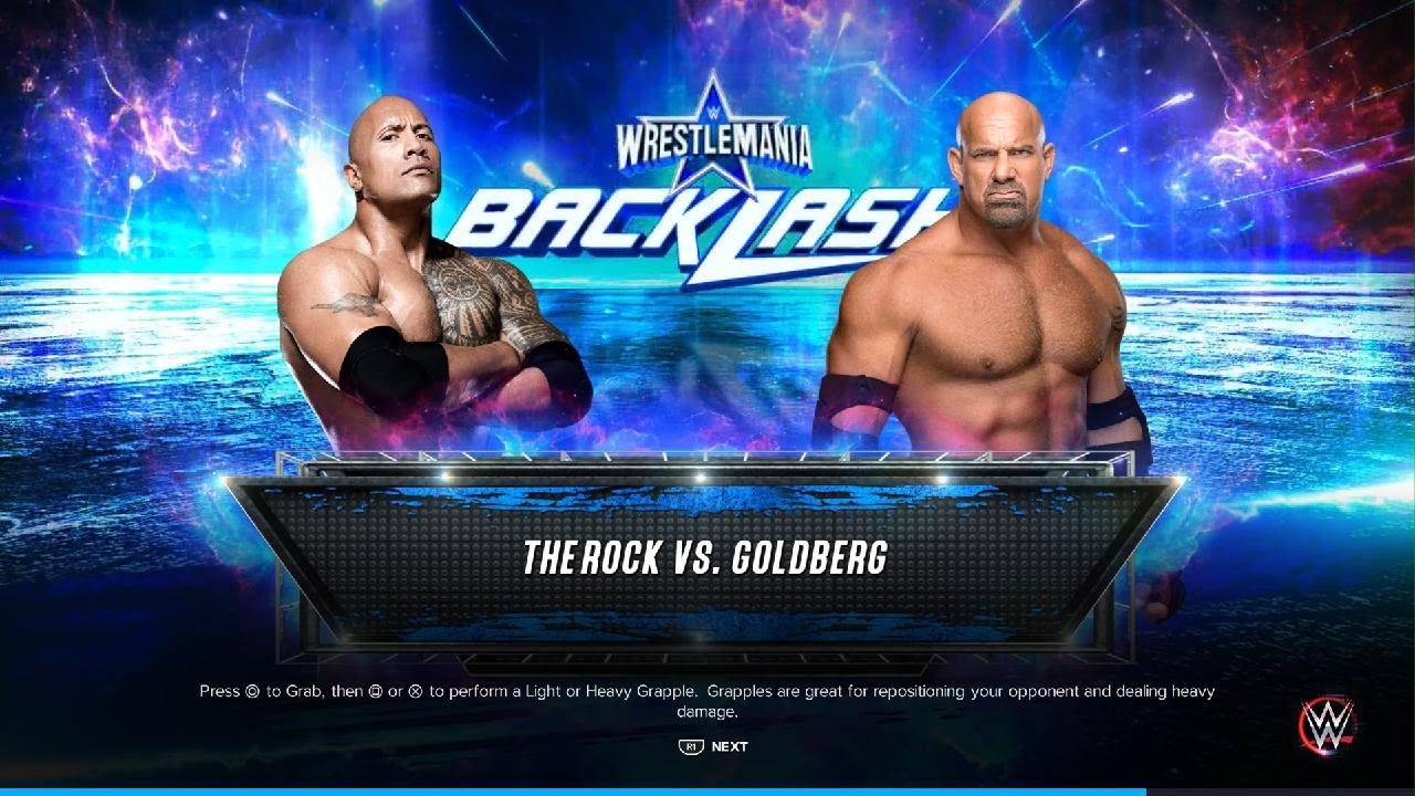 WWE 2K23 Gameplay Backlash 2003 Main Event The Rock vs Goldberg - YouTube