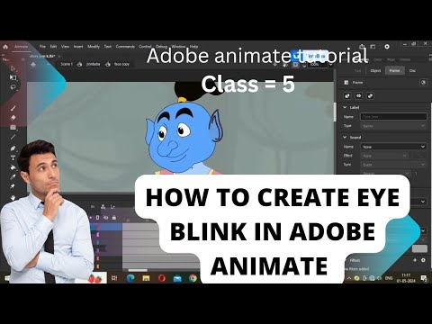 Adobe animate cc 2024 : how to make eye blinking animation, 2d ...