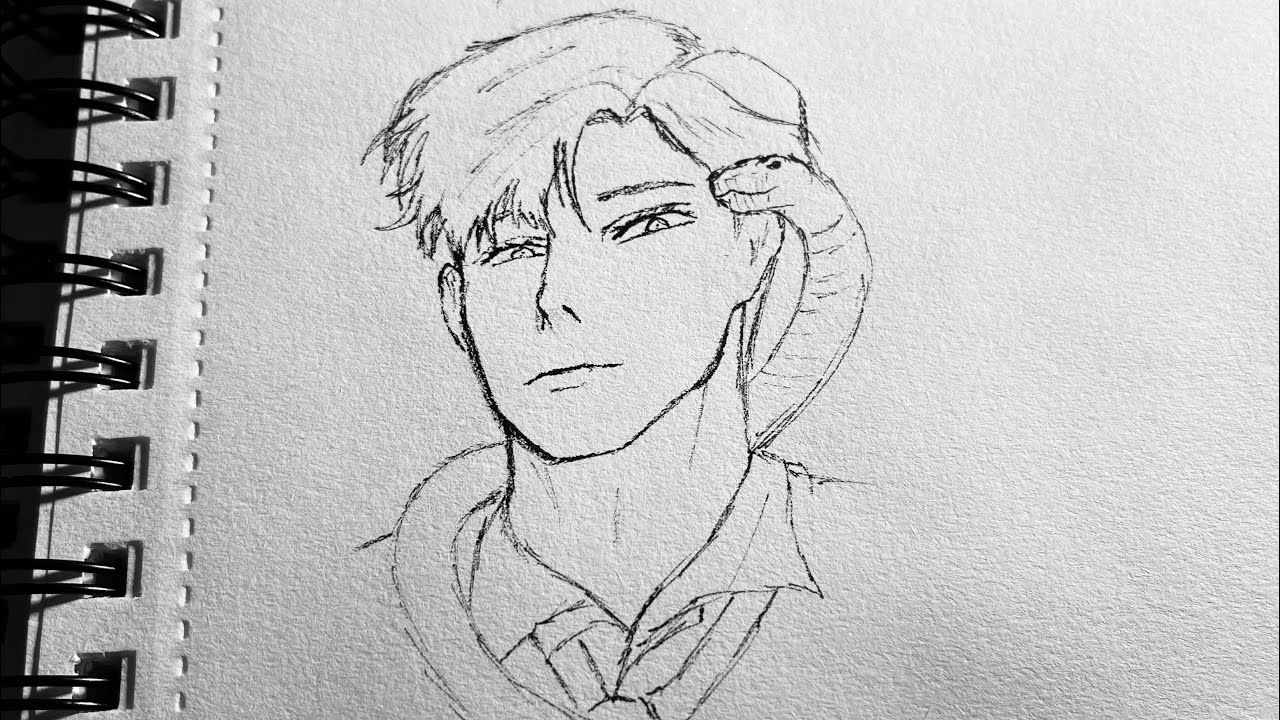 How to draw Tom Riddle in 7 minutes - Harry Potter (step by step ...